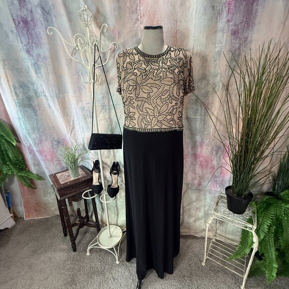 Jackie Jon | Dresses | Jackie Jon Reichley Beaded Mock 2 Pcs Design ...